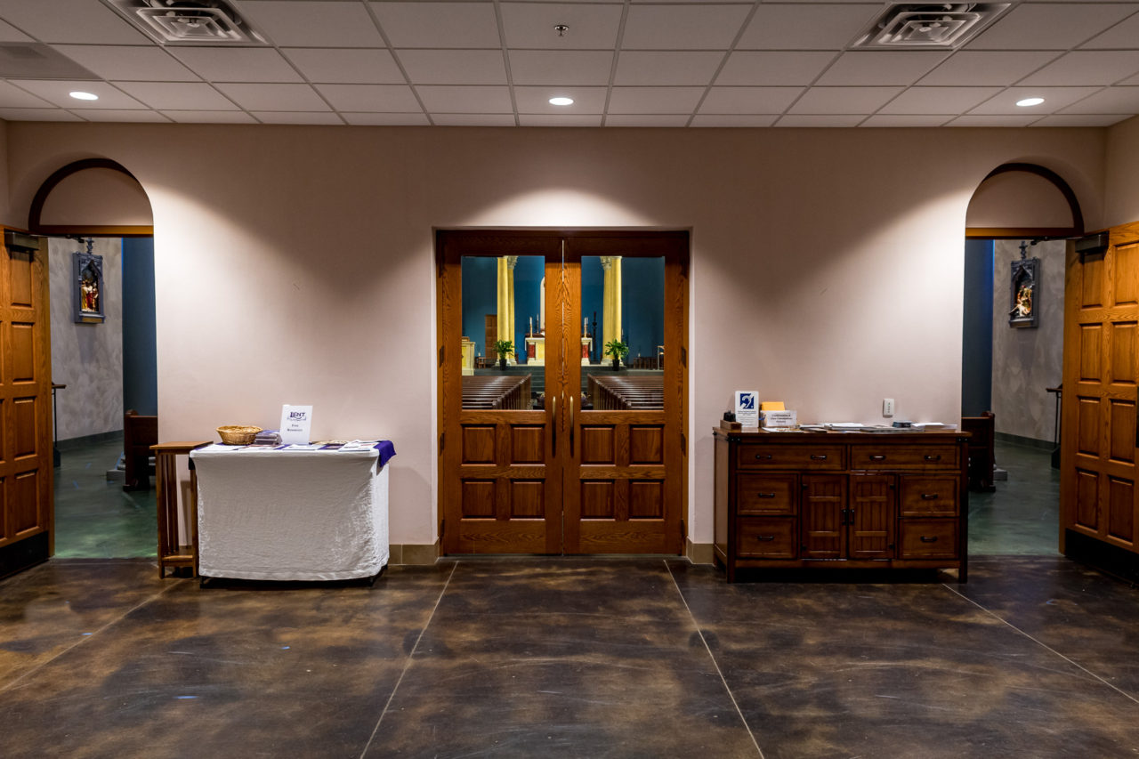 Narthex | Church Tour - Our Lady of the Rosary